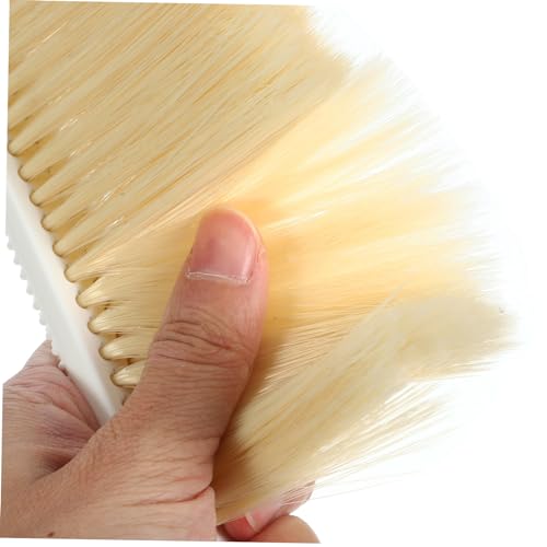 COOLHIYA Dust Brush Cleaning Brush Hair Broom Whisk Brooms Soft Brush Soft Bristle Hair Brush Handheld Broom Stains Remover Brush Kitchen Brush Keyboard Brush Hand Broom Beige The Pet