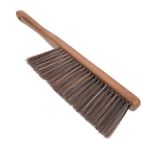 SEWOART 1pc Bed Brush Car Cleaning Brush Soft Cleaning Brush Couch Cleaning Brush Hand Brush para Limpiar Broom Handle Counter Broom for Cleaning Rug Brush with Handle Brown Wood