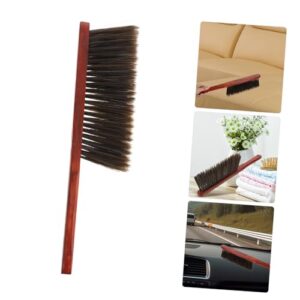 MUCKLILY Long Handle Bed Brush Brushes Cleaning Brush Broom Dusting Brush Sofa Dust Brush Upholstery Brush Car Brush Clothes Brush Bench Brush Hand Brush Dust Remover Brush Brown Wood