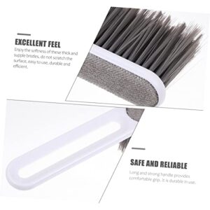 TOKIDNY 1pc Dust Brush Tub Cleaner Cleaning Brush Kitchen Painting Brush Cleaner Clothes Dusting Brush Soft Bristle Broom Couch Cleaner for Pets Whisk Broom for Car Bed Brush White Abs