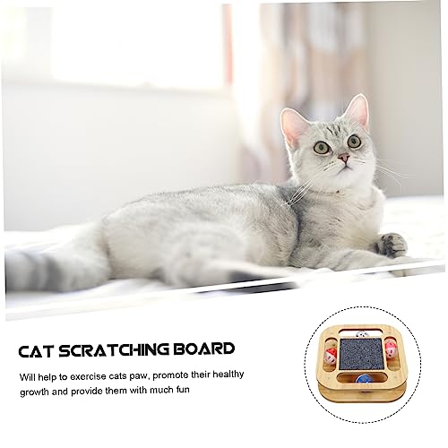 TOGEVAL Cat Scratching Post Cat Playing Board Cat Scratcher Rugs Cat Scratch Board Cat Amusement Turntable Cat Scratch Mats Kitten Corrugated Cat Scratcher Houses Pet Cat Turntable Cloth