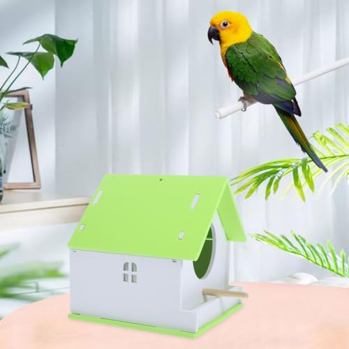 BCOATH Birds Supplies Budgie Nest Bird Breeding Nesting Bird Incubation Nest Birds Nest Bird Cages Bird Feeder House Bird Breeding House Bird House Bird Hideout Parrot House Green