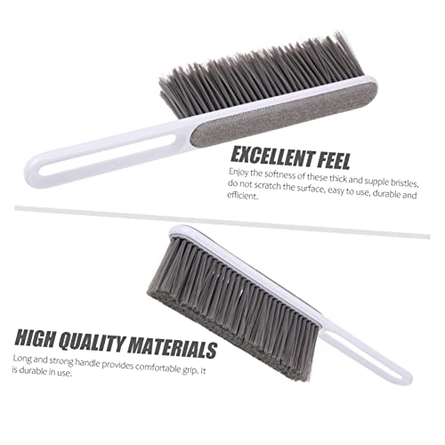 TOKIDNY 1pc Dust Brush Tub Cleaner Cleaning Brush Kitchen Painting Brush Cleaner Clothes Dusting Brush Soft Bristle Broom Couch Cleaner for Pets Whisk Broom for Car Bed Brush White Abs