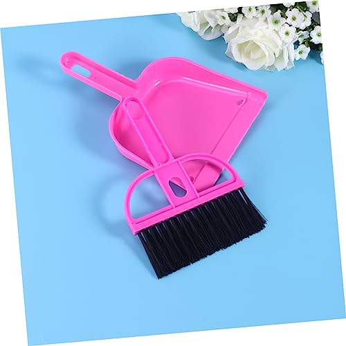 HAPINARY Household Supplies Portable Cleaning Brush Cage Cleaner Mini Keyboard Brush Car Broom Computer Cleaning Kit Broom and Dust Pan Mini Hand Broom Duster Mini Brush Cleaning Tools Rosy