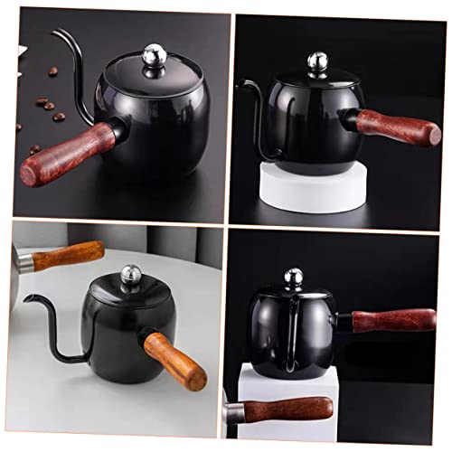 AUTSUPPL Coffee Pot Espresso Grounds Stovetop Gooseneck Kettle Water Boiler Pot Vinegar Container Camping Coffee Maker Espresso Coffee Machine Water Jug Gongfu Teapot Black Stainless Steel