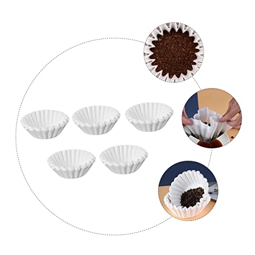 GRIRIW 100 Sheets American Coffee Filter Paper Tea Boiling Filter Coffee Espresso Cold Brew Coffee Filter Loose Tea Filter Milk Strainer Kung Fu Tea Filter Cup Coffee Machine Filter White