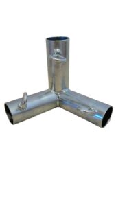 1-5/8" low peak 102 degree angle canopy fittings with eyebolts (receives 1-5/8" diameter pipe) (3-way corner angle)