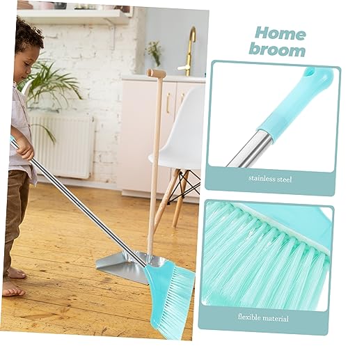 Hoement Home Broom Angle Broom Long Handle Cleaning Broom Office Broom Floor Cleaning Broom Floor Cleaning Tool Outdoor Broom Floor Sweeping Broom Hair Cleaning Broom Sky-Blue Plastic