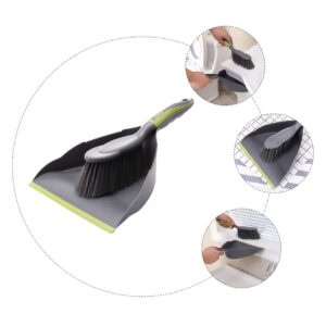 SOESFOUFU 1 Set Broom Cleaning Brush Cleaning Shovel Duster Mini Broom Dustpan Pet Hair Broom Cage Waste Cleaning Tool Gap Cleaning Broom Desktop Cleaning Brush Whisk Clean Keyboard Pp Green