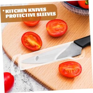 SECFOU 6pcs Knife Case Cutter Protective Cover Kitchen Cutter Bread Sleeve Cutter Blade Protector Camping Knives Cutlery Holder Bag Fruit Cutter Guard Knives Case Pp