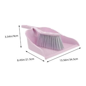 UTHCLO 1 Set Desktop Cleaning Tools Mini Broom and Dustpan Set Desktop Cleaning Set Mini Broom Dustpan Table Cleaning Broom Hand Held Dustpan Cleaning Dustpan Household Supplies Purple