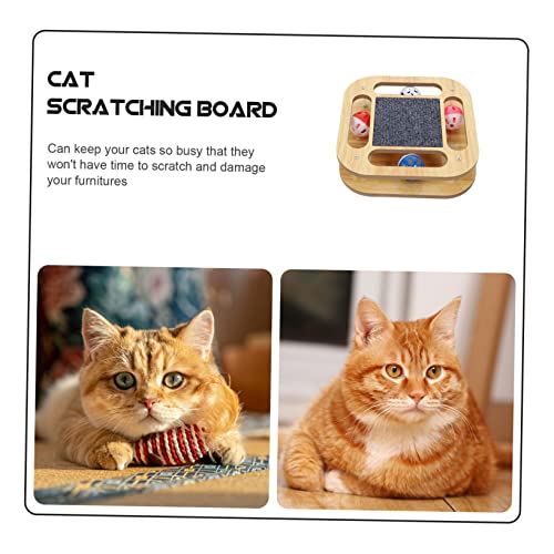 TOGEVAL Cat Scratching Post Cat Playing Board Cat Scratcher Rugs Cat Scratch Board Cat Amusement Turntable Cat Scratch Mats Kitten Corrugated Cat Scratcher Houses Pet Cat Turntable Cloth