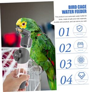 Toddmomy Bird Drinker Birds Supplies Parakeet Feeder Parakeet Bird Cage Automatic Bird Feeder Budgie Cage Accessories Bird Hanging Water Bottle Water Holder Pigeon Water Feeder PVC Grey