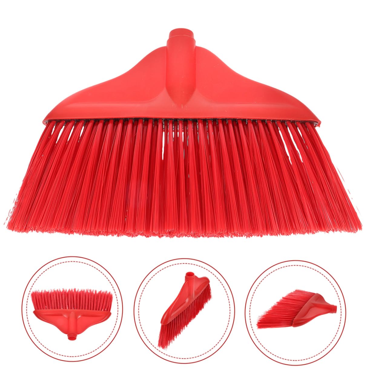 TOBBOMEY 2pcs Plastic Broom Head Outdoor Broom Head Floor Broom Head Broom Replacement for Broom Refill Broom Head Sweeper Head for Clean Home Accessory Household Broom Part Red