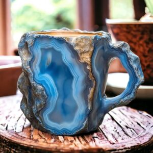 2024 New Mineral Crystal Coffee Mugs, Crystal Mineral Coffee Mugs, Natural Mineral Crystal Coffee Mug, Colorful Crystal Mug Translucent Coffee Mug, Elegant Christmas Gift for Home Office (Color-A)