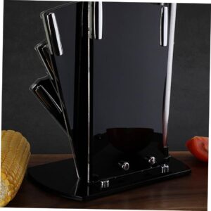 SECFOU Cutter Rack Knife Holder Block Knife Stand Kitchen Knife Block Knife Scissor Block Knife Butcher Block Modern Knife Block Kitchen Cutlery Organizer Universal Knife Holder