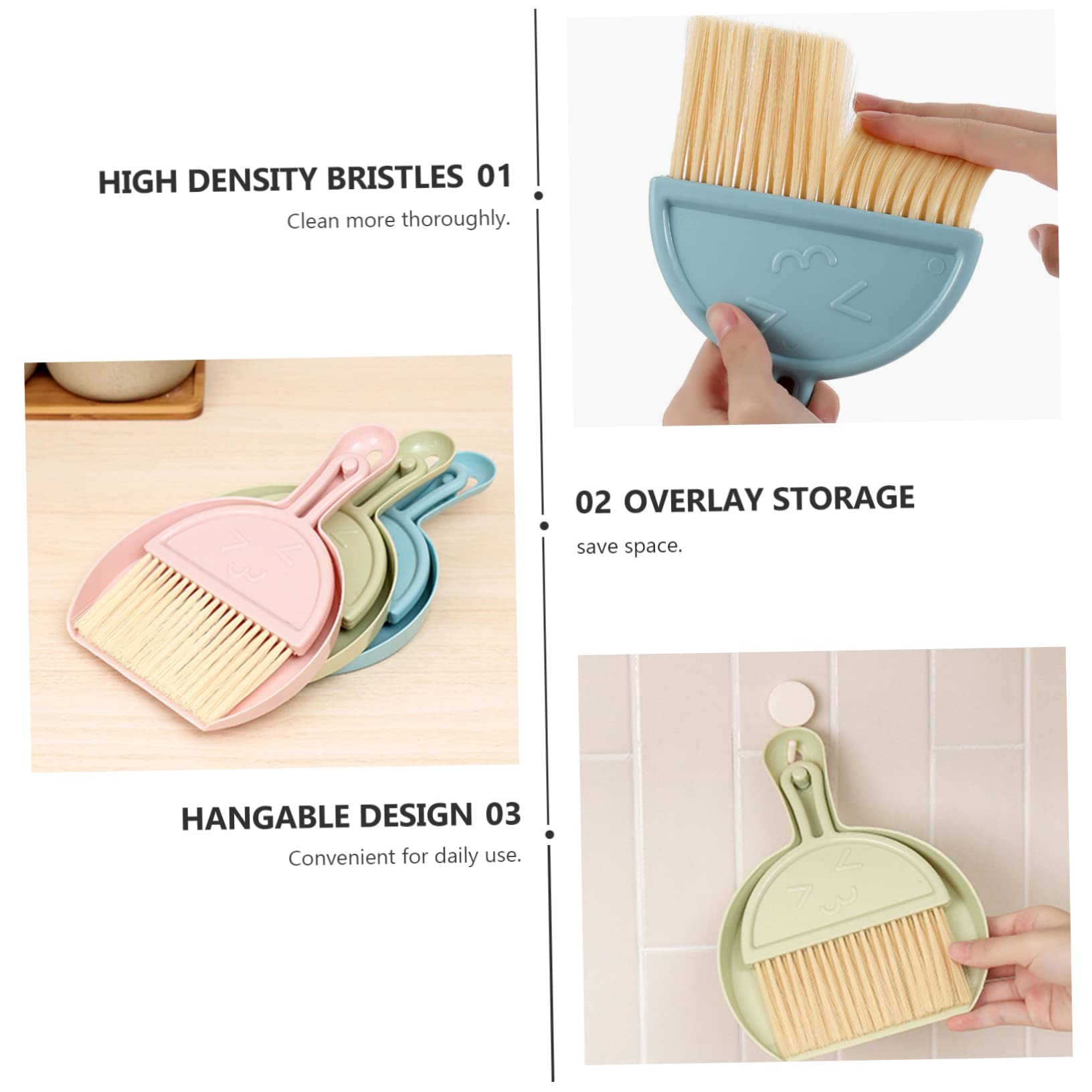 GOOHOCHY 3 Sets Desktop Fan Broom Mini Dustpan Mini Keyboard Mini Desk Corner Cleaning Dustpan Table Crumb Brush Mini Cleaning Broom Computer Broom Mini Dust Broom Clean Keyboard Dust Pan