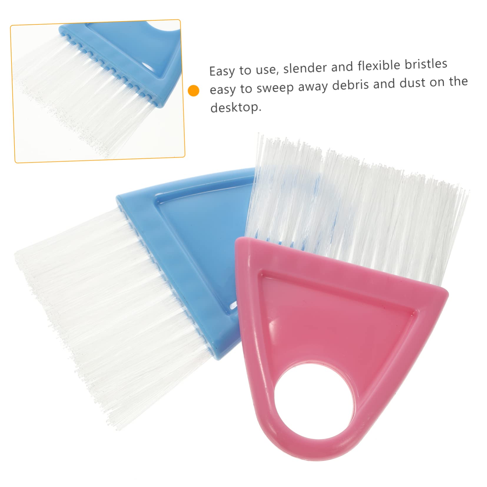 ORFOFE 2 Sets Small Broom Cleaning for Household Use Household Cleaning Brush Mini Dustpan Daily Cleaning Necessity Pet Broom Mini Hand Broom Portable Brush Mini Garbage Container Plastic