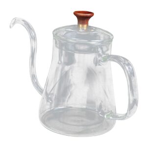 gradeneve coffee hand pot hand drip coffee kettle long spout coffee kettle clear coffee kettle espresso coffee maker goose neck teapot gooseneck kettle stovetop thermal carafe glass