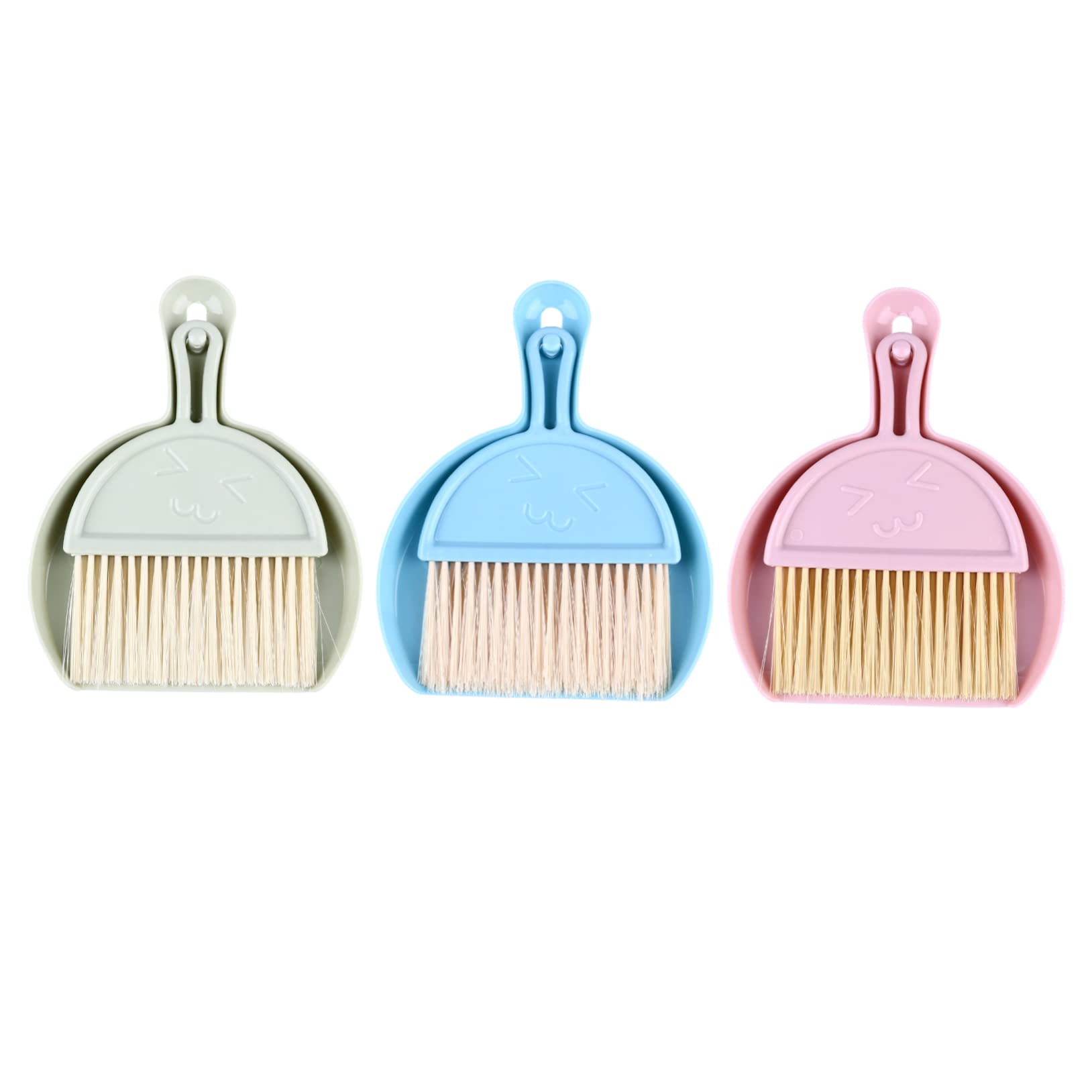 GOOHOCHY 3 Sets Desktop Fan Broom Mini Dustpan Mini Keyboard Mini Desk Corner Cleaning Dustpan Table Crumb Brush Mini Cleaning Broom Computer Broom Mini Dust Broom Clean Keyboard Dust Pan