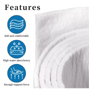 Pllieay Adhesive Felt Premium Grade, Orthopedic Felt Roll 1/4" x 6" x 2.5yd with 1/4" Thick 6" x1.1yd Quality Wool Rayon Blend for Provide Cushioning and Support in Pain Foot