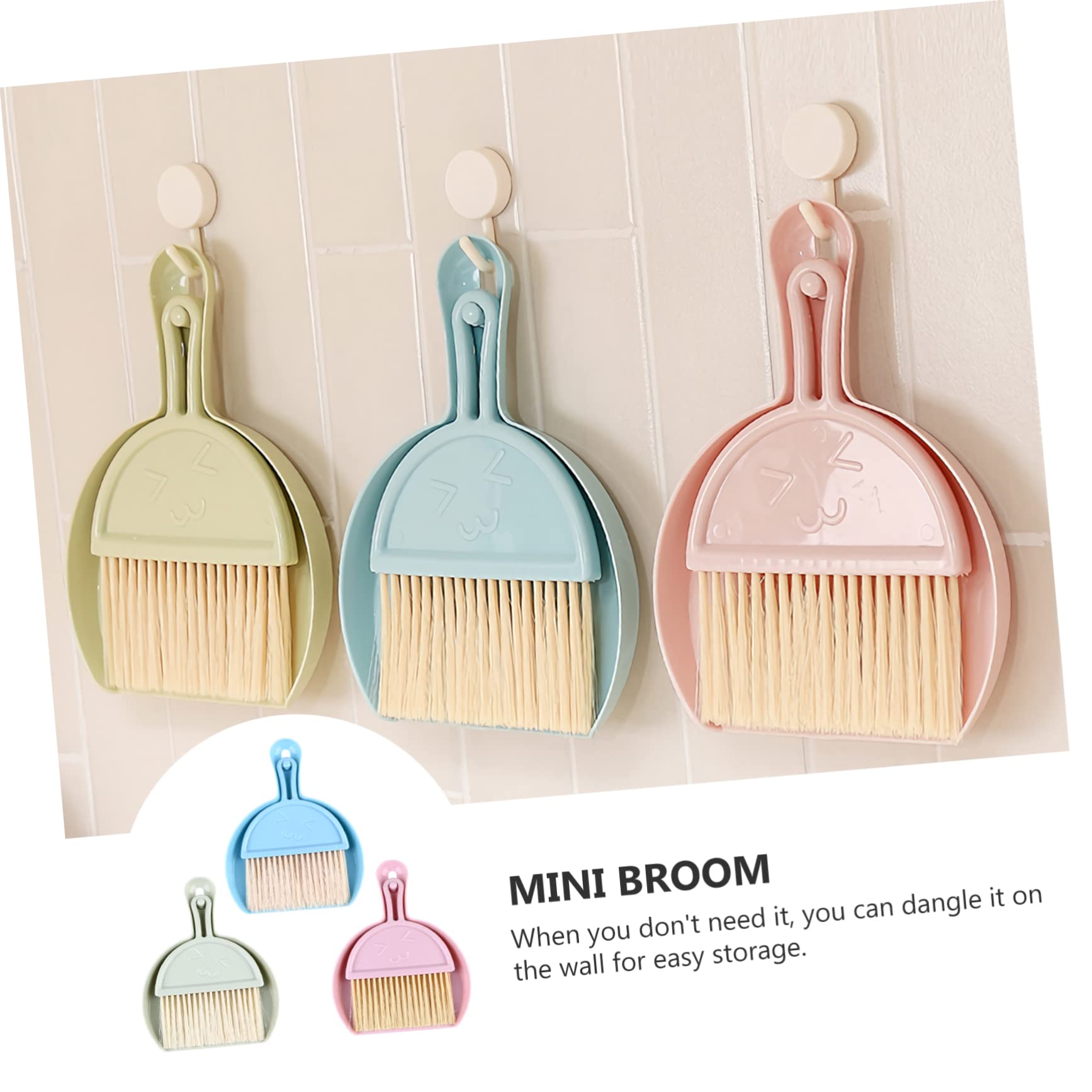 GOOHOCHY 3 Sets Desktop Fan Broom Mini Dustpan Mini Keyboard Mini Desk Corner Cleaning Dustpan Table Crumb Brush Mini Cleaning Broom Computer Broom Mini Dust Broom Clean Keyboard Dust Pan