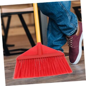 Gogogmee Broom Head Tub Cleaning Brush Kitchen Accessory Multi Functional Cleaning Brush Indoor Broom Soft Bristle Broom Household Broom Part Flat Floor Sweeper Kitchen Supply Red Plastic