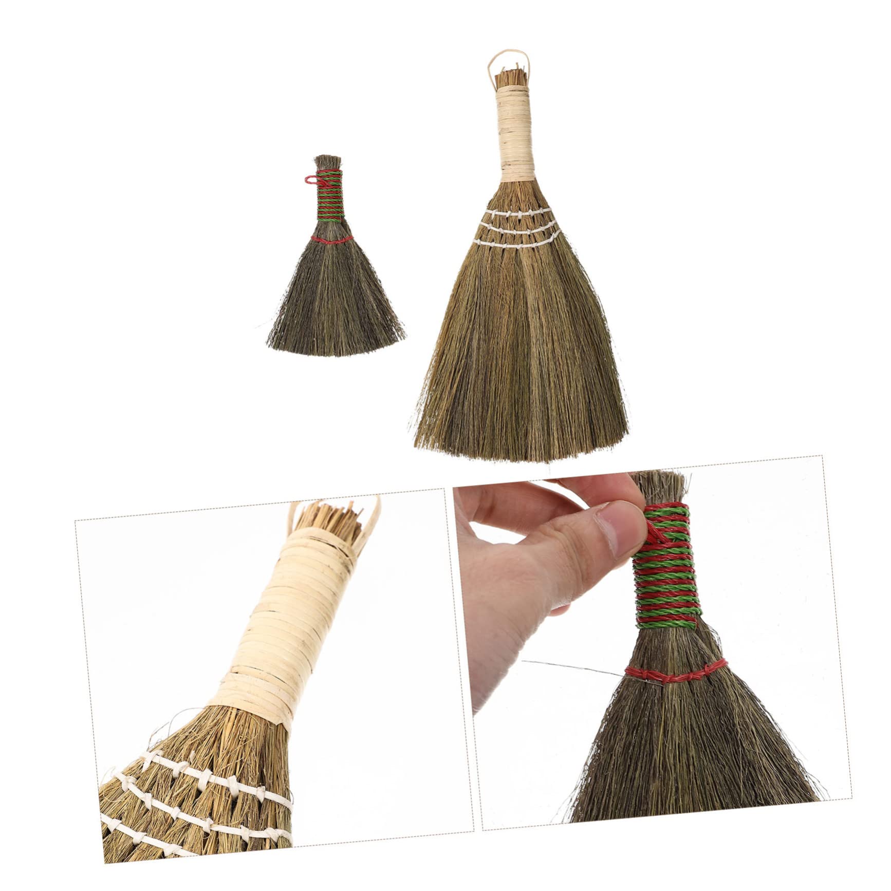 ORFOFE 2pcs Small Cleaning Broom Chinese Decor Bed Broom Brooms Household Cleaning Broom Home Dust Remover Keyboard Cleaning Brush Sofa Sweeping Manual Broom Table Dustpan Brush Wooden