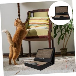 1 Set Cat Scratching Post Cat Scratcher Pad Folding Cat Scratch Toy Cat Mat Toy Cat Corrugated Platform Laptop Shaped Scratching Board Cat Sleeping Mat Toys Corrugated Paper Black