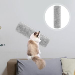 Levemolo Cat Cage Accessory Decorative Kitten Scratcher Post Light Grey Comfortable Cat Scratcher Post Foam Cloth Home Cat Scratching Post