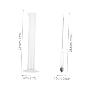 OKUMEYR 1 Set Wine Making Kit Daily Use Graduated Cylinder Stills for Distilling Moonshine Triple Scale Hydrometer Household Measuring Tube Hydrometer for Beer Brewing Alcohol Meter Glass