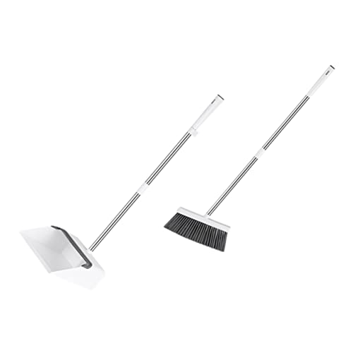 HOMOCONO 1 Set Broom Dustpan Kit Kitchen Brooms Escobas para Barrer Piso Broom and Dustpan Outdoor Dustpan Home Cleaning Dustpan Office Broom Standing Dustpan Handled Dustpan The Pet