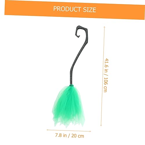 CIYODO Halloween Broom Decoration Root Witch Broom Wizard Brooms Prop Halloween Dress up Broom Cosplay Witch Riding Brooms Witch Altar Broom Witch Party Decor Mesh