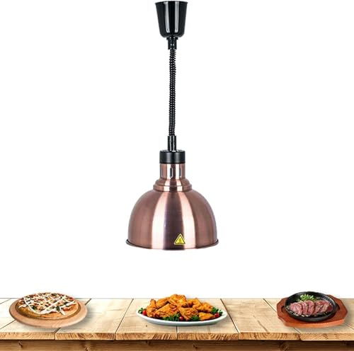 Food Heating Lamp, Hanging Food Warmer for Buffet Restaurant Hotel Kitchen, Retractable Food Warming Lamp Commercial Catering Equipment, 250W Food Heat Warmer Lamp