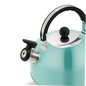 Garneck Chirping Kettle Hot Camping Water Jug Espresso Machines Stove Safe Teapot Whistling Water Boiler Kettles Mint Green Para Water Kettle Convenient Kettle Blue Stainless Steel