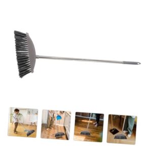 Luxshiny 2pcs Stainless Steel Broom Garage Broom Angle Broom Camping Broom Floor Cleaning Broom Patio Broom Long Handle Broom Cleaning Supplies Pickup Brush Garden Broom Plastic Dark Grey