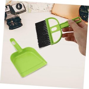 GOOHOCHY 6 Sets Broom Dustpan Set Table Cleaning Broom Keyboard Brush Broom Small Printers for Home Use Handheld Broom Small Dusting Broom Mini Dust Pans with Brush Portable Brush Plastic