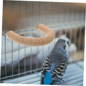 Sosoport 2pcs Bird Standing Stick Bird Perch Parrot Perch Bird Toys Parrot Toys Parakeet Toys Birdcage Bird Cage Household Bird Stand Bird Supply Parrot Accessories Perch Stand Rope