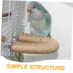 Sosoport 2pcs Bird Standing Stick Bird Perch Parrot Perch Bird Toys Parrot Toys Parakeet Toys Birdcage Bird Cage Household Bird Stand Bird Supply Parrot Accessories Perch Stand Rope