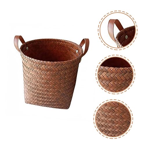 Levemolo Clothes Hamper Clothes Container Dirty Clothes Basket Laundry Basket with Lid Car Toy Sundries Container Cars Toy Seagrass Basket Wicker Laundry Basket Washing Basket Brown Pp