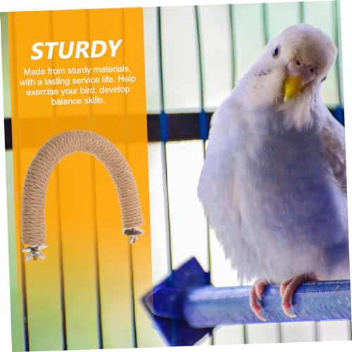 Sosoport 2pcs Bird Standing Stick Bird Perch Parrot Perch Bird Toys Parrot Toys Parakeet Toys Birdcage Bird Cage Household Bird Stand Bird Supply Parrot Accessories Perch Stand Rope