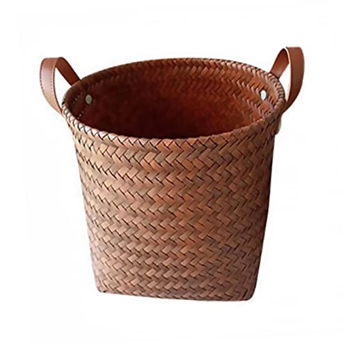 Levemolo Clothes Hamper Clothes Container Dirty Clothes Basket Laundry Basket with Lid Car Toy Sundries Container Cars Toy Seagrass Basket Wicker Laundry Basket Washing Basket Brown Pp