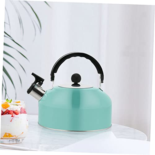 Garneck Chirping Kettle Hot Camping Water Jug Espresso Machines Stove Safe Teapot Whistling Water Boiler Kettles Mint Green Para Water Kettle Convenient Kettle Blue Stainless Steel