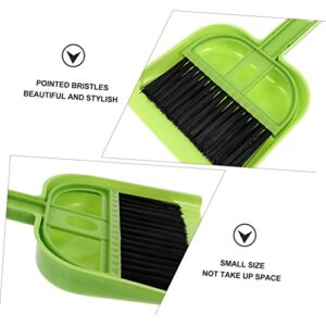 GOOHOCHY 6 Sets Broom Dustpan Set Table Cleaning Broom Keyboard Brush Broom Small Printers for Home Use Handheld Broom Small Dusting Broom Mini Dust Pans with Brush Portable Brush Plastic