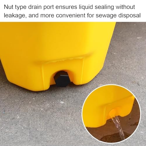 Rygcrud 1PCS Drum Spill Platform with Drain, Industrial Modular Sump Containment Tray, Drum Spill Containment Pallet for Garage Basement(80 L/130X68X15 CM)