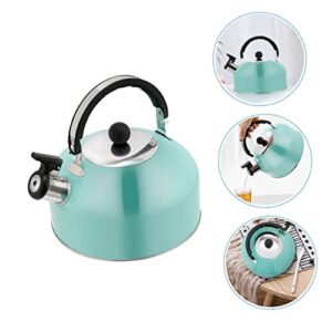 Garneck Chirping Kettle Hot Camping Water Jug Espresso Machines Stove Safe Teapot Whistling Water Boiler Kettles Mint Green Para Water Kettle Convenient Kettle Blue Stainless Steel