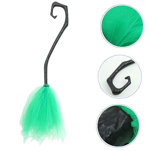 CIYODO Halloween Broom Decoration Root Witch Broom Wizard Brooms Prop Halloween Dress up Broom Cosplay Witch Riding Brooms Witch Altar Broom Witch Party Decor Mesh