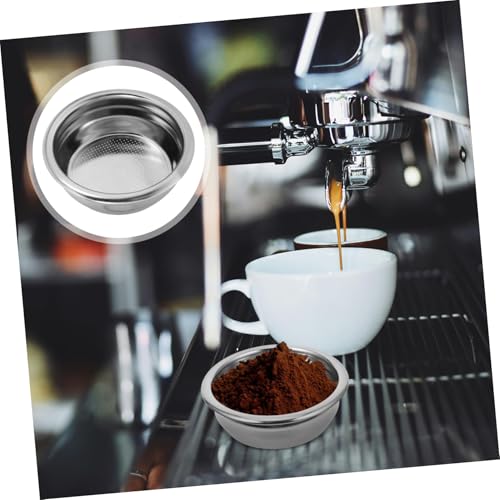 BRIGHTFUFU Stainless Steel Espresso Filter Cup Reusable Coffee and Tea Filter Metal Coffee Filter for Espresso Machine Coffee Making Tool