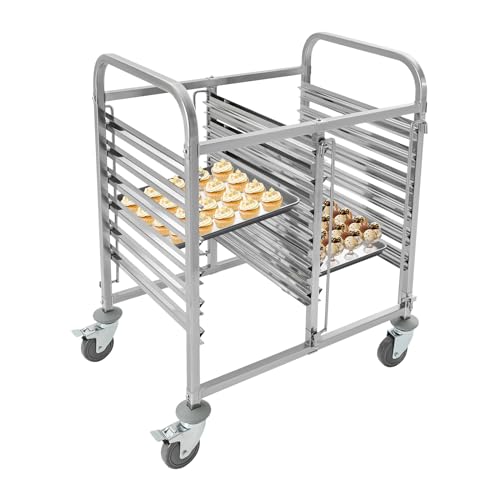 YMVDYID 6 Tiers Bun Pan Rack,Stainless Steel Commercial Bakery Rack,Cooling Storage Rack with Wheels for Bakery, Restaurant & Catering