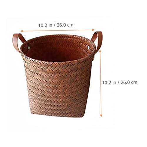 Levemolo Clothes Hamper Clothes Container Dirty Clothes Basket Laundry Basket with Lid Car Toy Sundries Container Cars Toy Seagrass Basket Wicker Laundry Basket Washing Basket Brown Pp